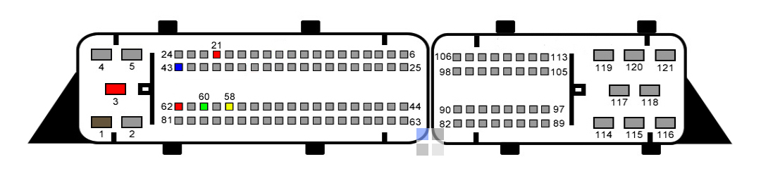 VAG ME7xx ECU - Pinout